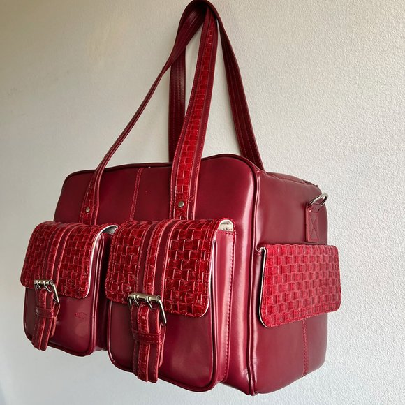 Jill-E Designs | Bags | Jille Designs Red Leather Camera Bag Satchel ...